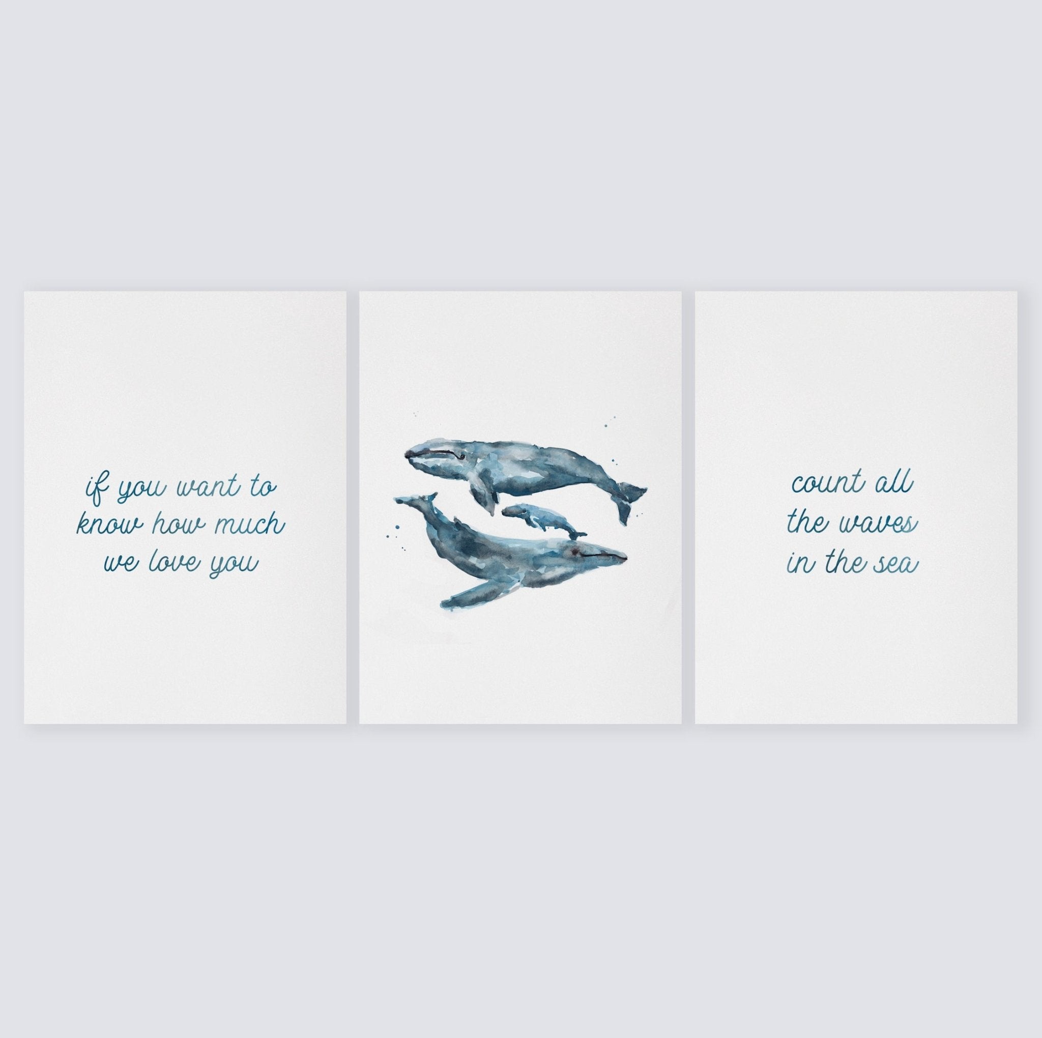Count All The Waves Whales Nursery Print Ocean Nursery Decor – Moon ...