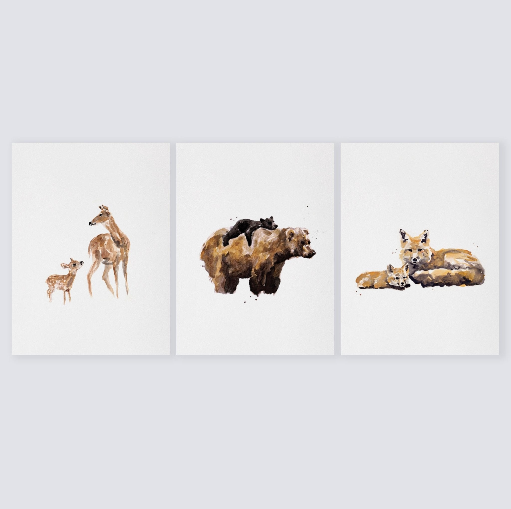 Woodland Animals Nursery Wall Art